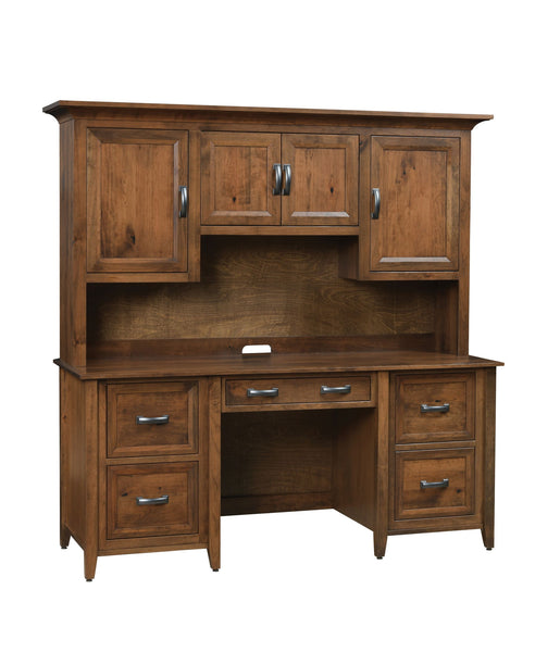 Ventura - Amish Executive Desk with Optional Hutch Topper - The Wood ... Ventura - Amish Executive Desk with Optional Hutch Topper - The Wood ...
