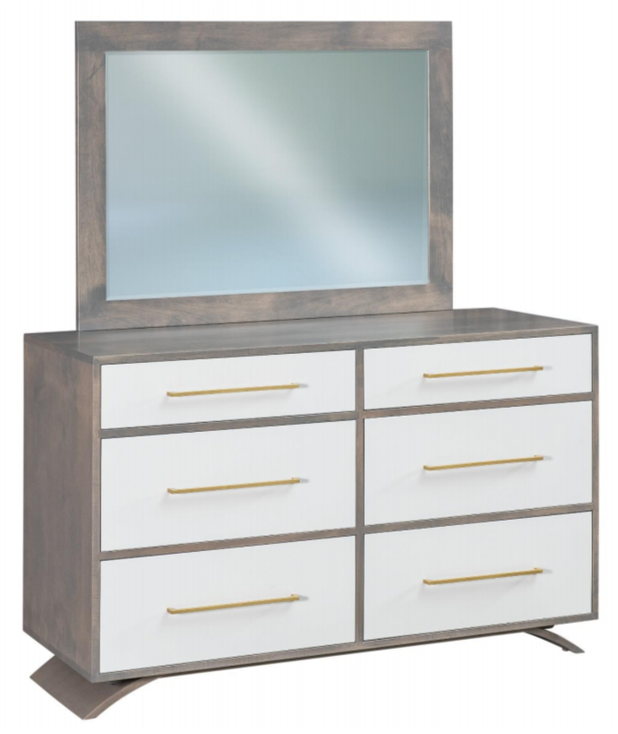 Covington - Amish Mid Century Modern Dresser w/ Optional Mirror - The ...
