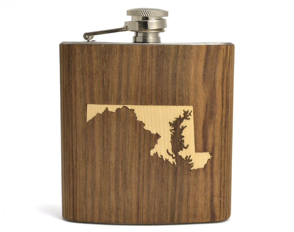 Walnut Wood Flask with Custom Engraving Option - The Wood Reserve